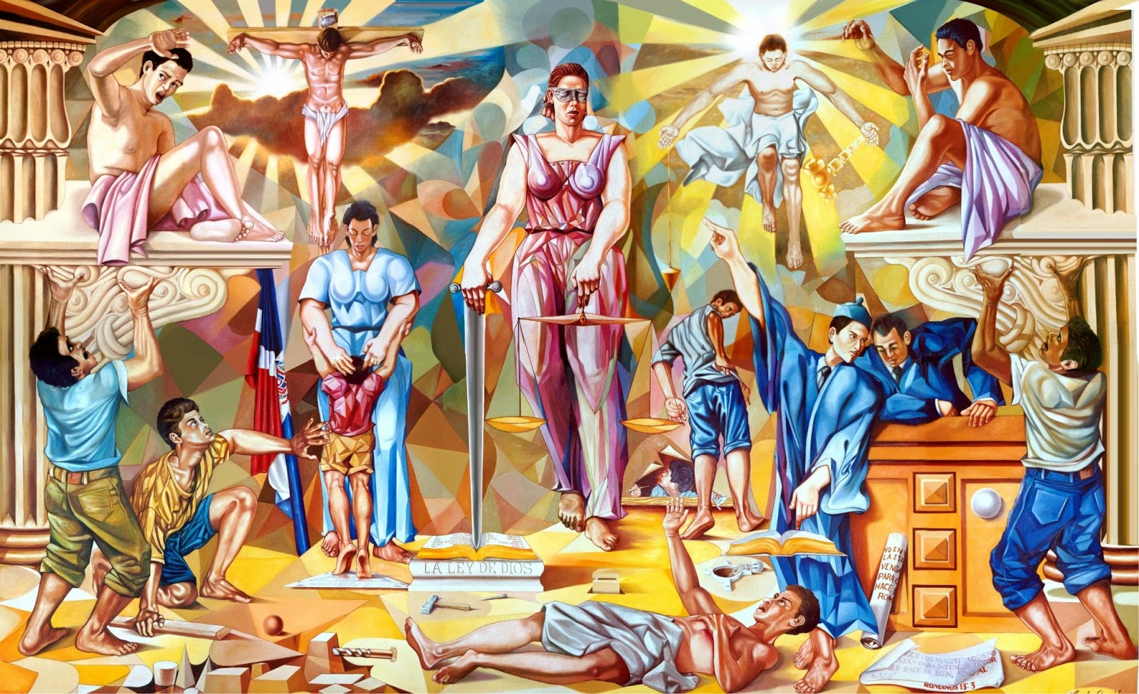 DISEÑOS Y PROYECTOS DE ARTE: MURAL ¨LA JUSTICIA¨ PALACIO DE JUSTICIA DE MAO