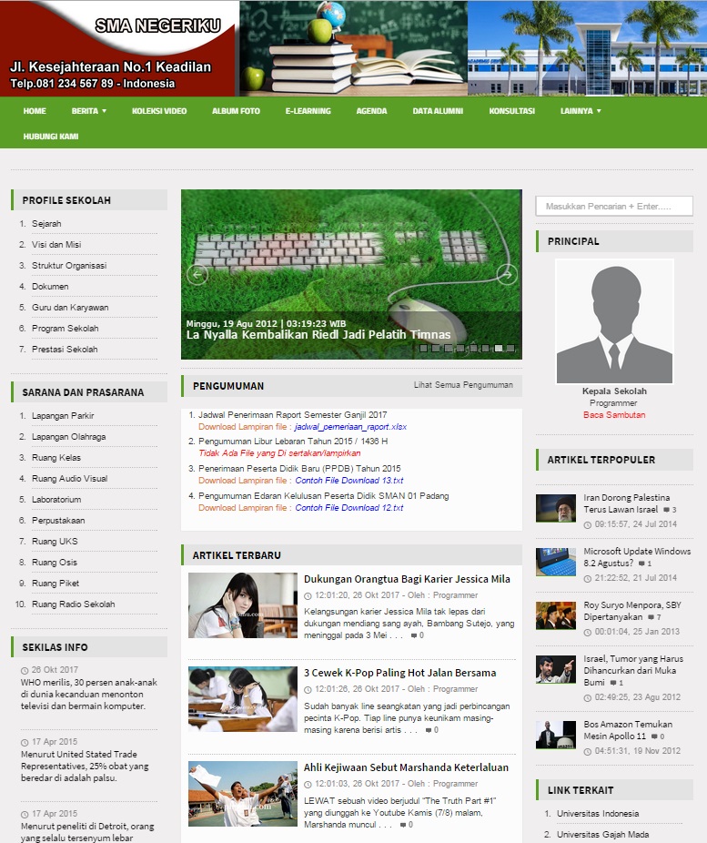Source Code Website Sekolah Responsive Source Code