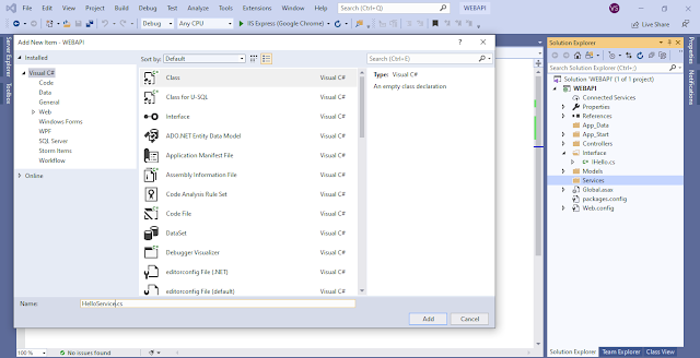 Create First Web Api Hello World Application With Repository Pattern Aspmantra Aspnetmvc
