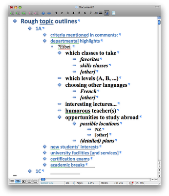 The Writing Studio Blog: Topic outlines from comments and questions