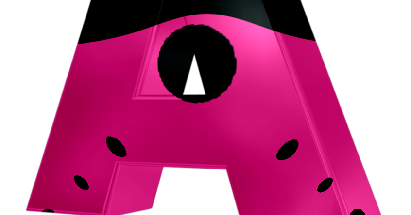 Monica Michielin Alphabets: PINK AND BLACK POLKA DOTS ALPHABET AND ...