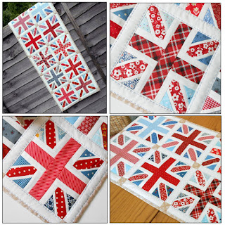 The Patchsmith: Bee Happy Union Jack Flag Block