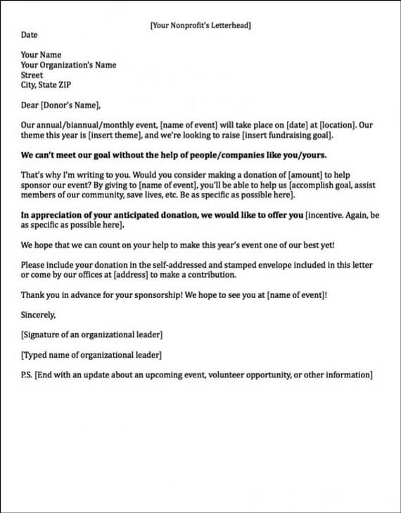 School Sponsorship Letter Template ~ Resume Letter School Sponsorship Letter Template ~ Resume Letter