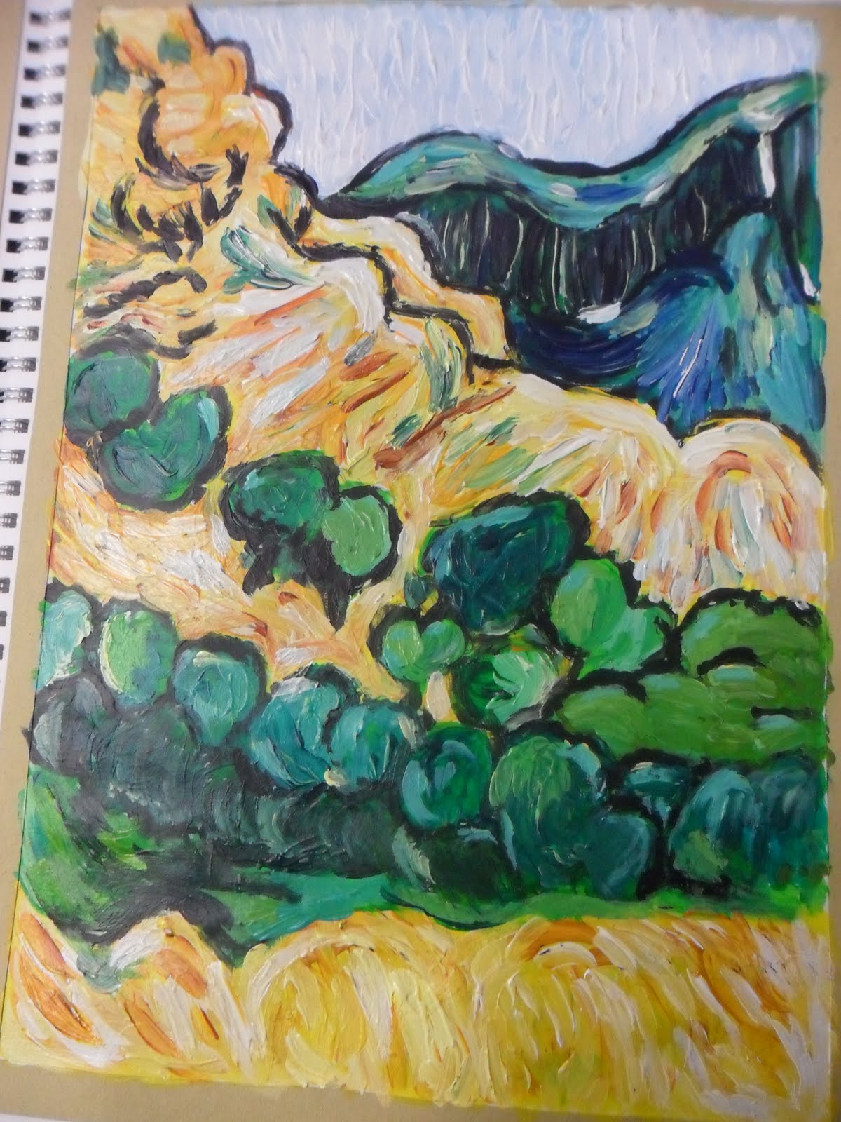 Mickey's Artistry!: Post Impressionism-My Version of Mountains at Saint ...