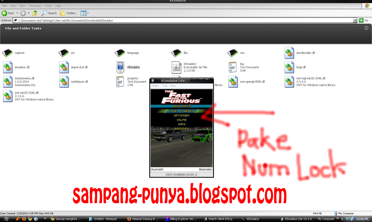 KEmulator game HP java to PC | Sampang Punya