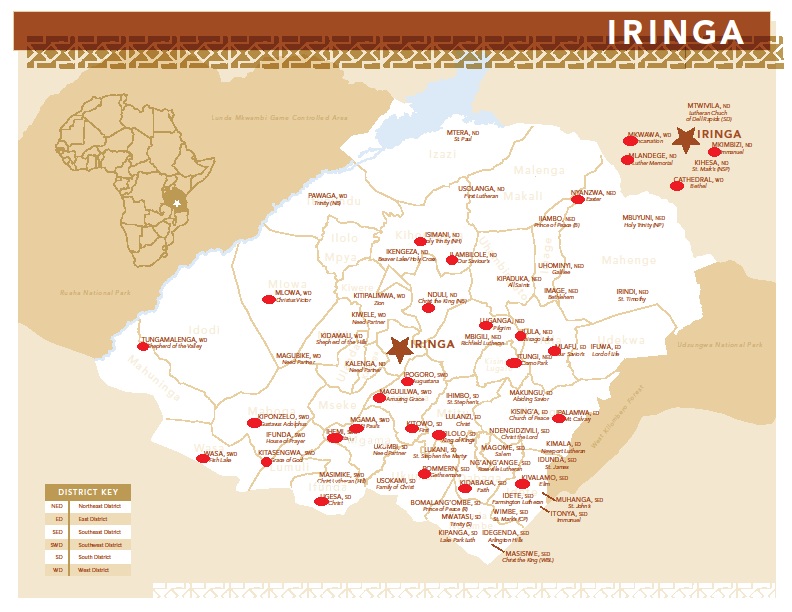 Iringa Hope visits 2013: Here is a map!
