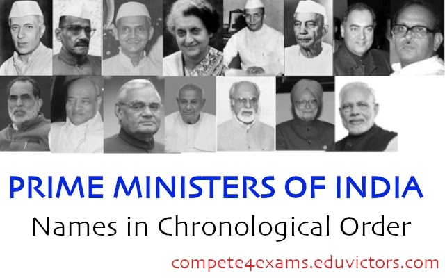 PRIME MINISTERS OF INDIA (List Of names in Chronological Order)(# ...