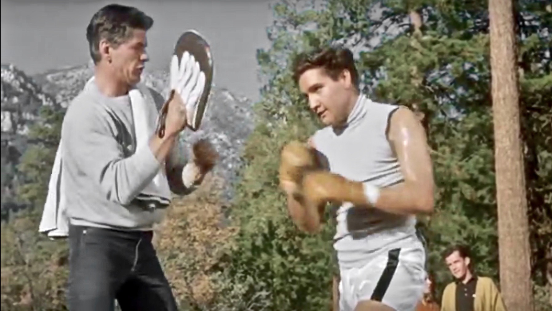 cult film freak: CHARLES BRONSON TRAINING ELVIS PRESLEY IN 'KID GALAHAD'