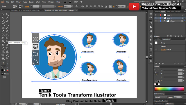 4 Teknik Menggunakan Transform di Adobe Illustrator Untuk Setting ...