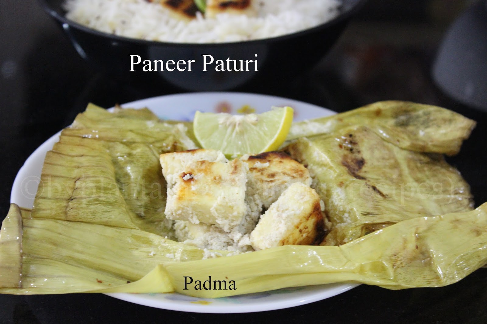 plantain leaf(Andhra Recipes): P for Paneer Paturi