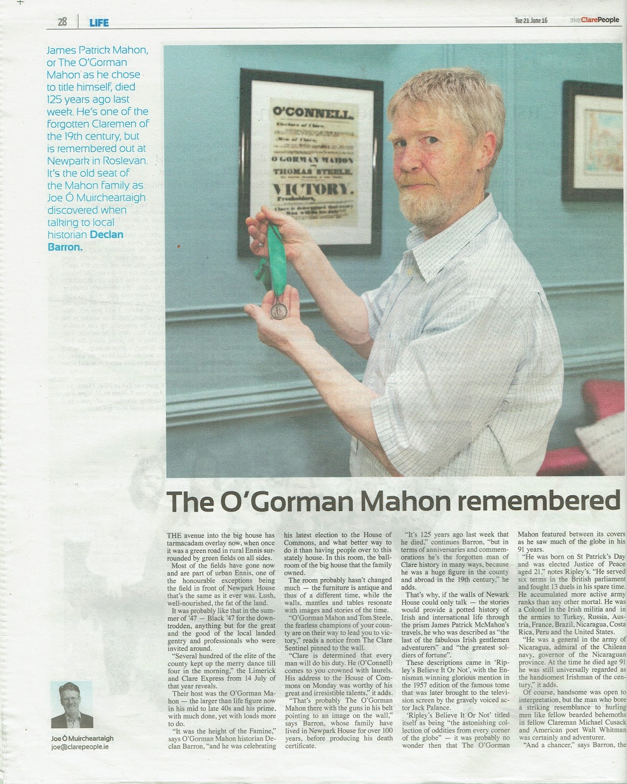 AS THEY WERE: THE O'GORMAN MAHON REMEMBERED