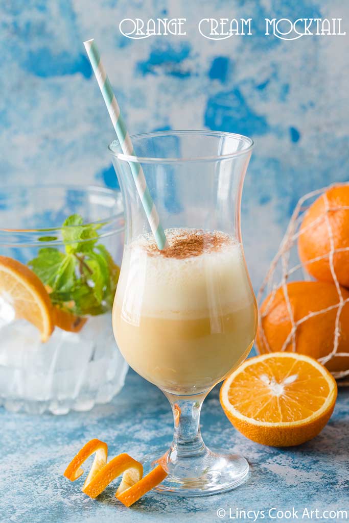 Orange Cream Mocktail ~ Lincy's Cook Art