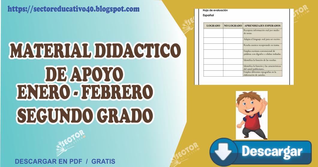 Material didáctico de apoyo para 2° grado del mes de enero y febrero ...