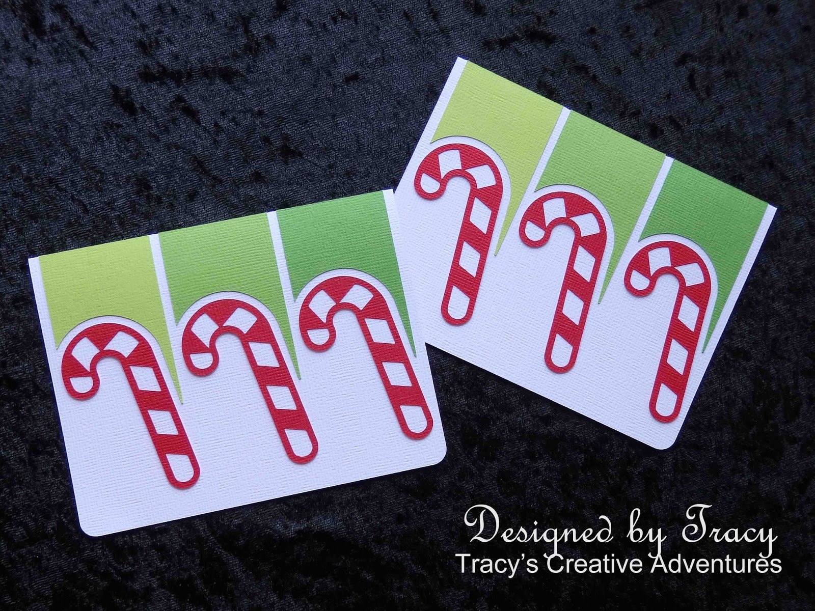 Tracy's Creative Adventures: C is for CAS Candy Cane Christmas cards