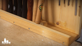 scrap wood city: How to make a DIY woodturning tool rack