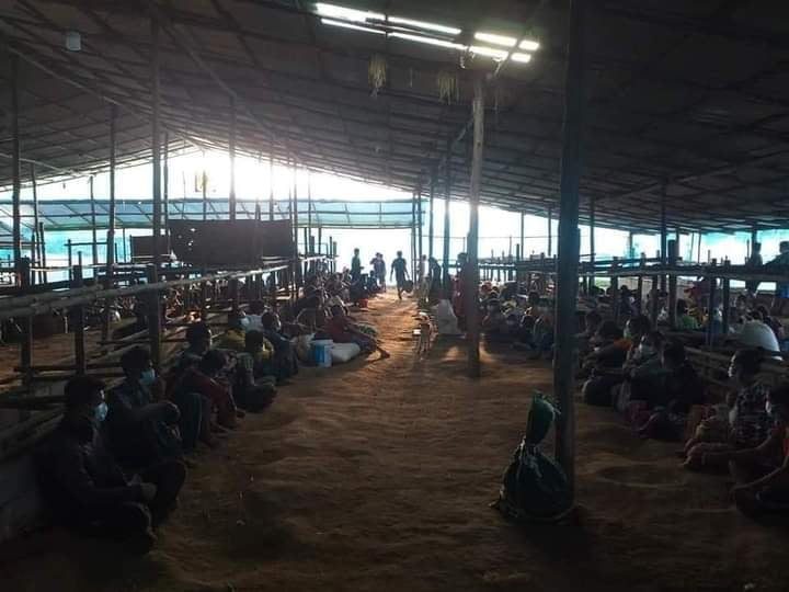 စစ်ကောင်စီတပ် ပစ်သည့်လက်နက်ကြီးကျည် ထိုင်းဘက်ခြမ်းစစ်ရှောင်စခန်းသို့ က