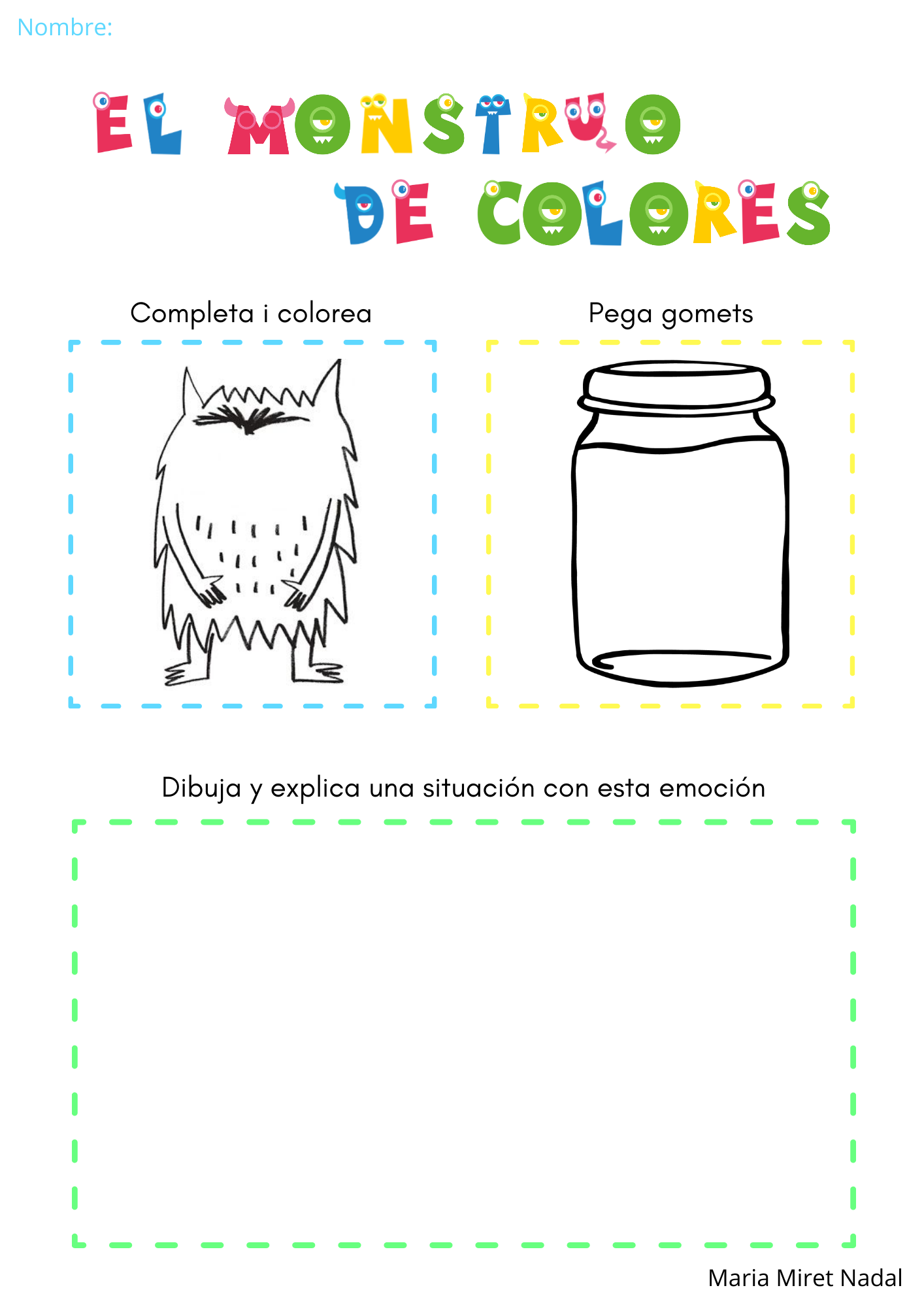 El monstruo de colores - Representamos las emociones - Educa Emociones