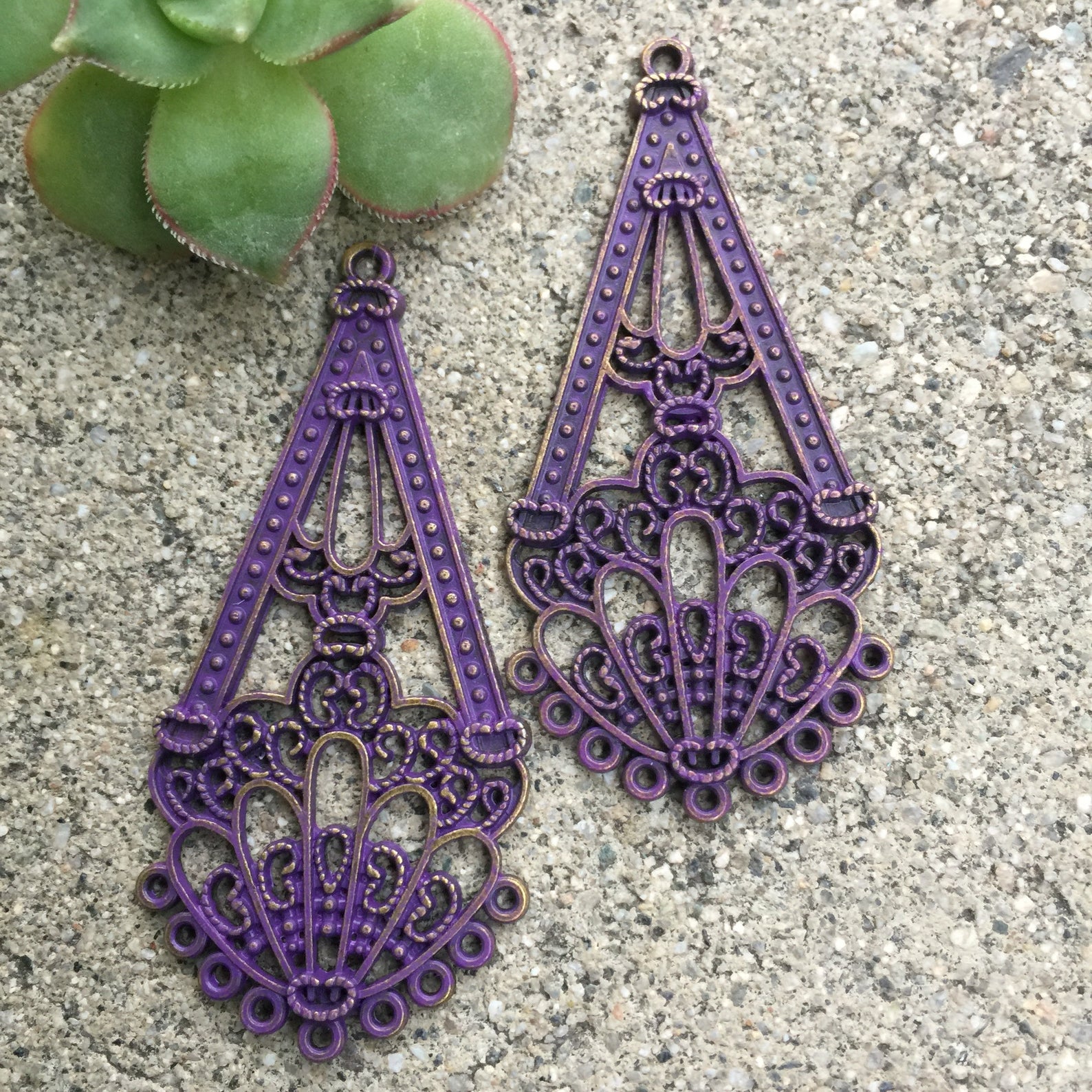 Hand Altered Distressed and Verdigris Metal Findings by PalomaAntigua ...