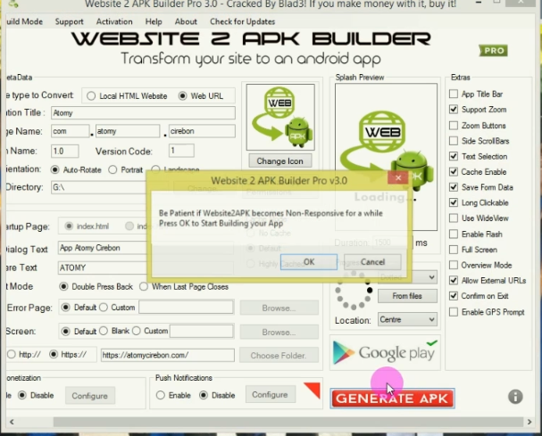Tutorial Convert web to apk android online free