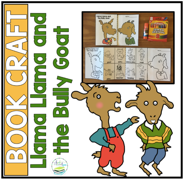 LLAMA LLAMA AND THE BULLY GOAT BOOK CRAFT ~ Book Units by Lynn