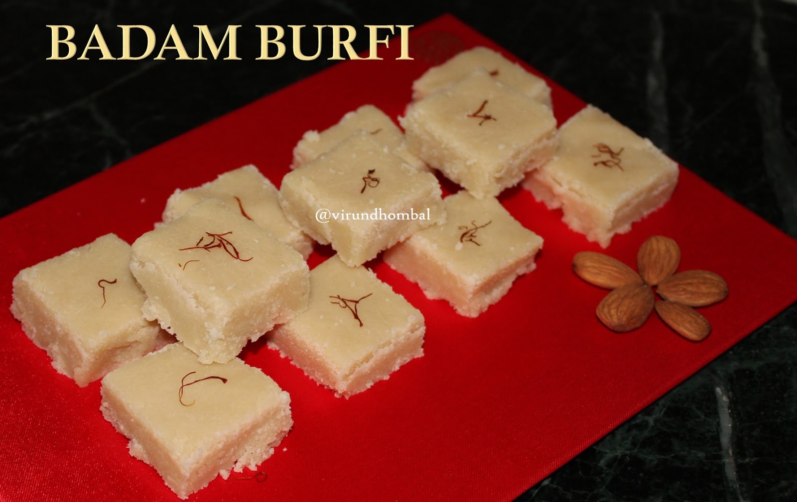 Badam Burfi - Almond Burfi
