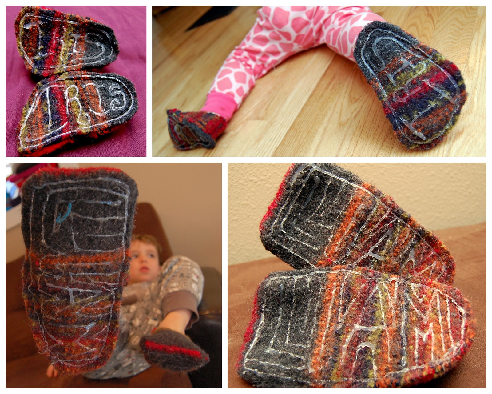 Beth Being Crafty: So in love with these upcycled slippers!