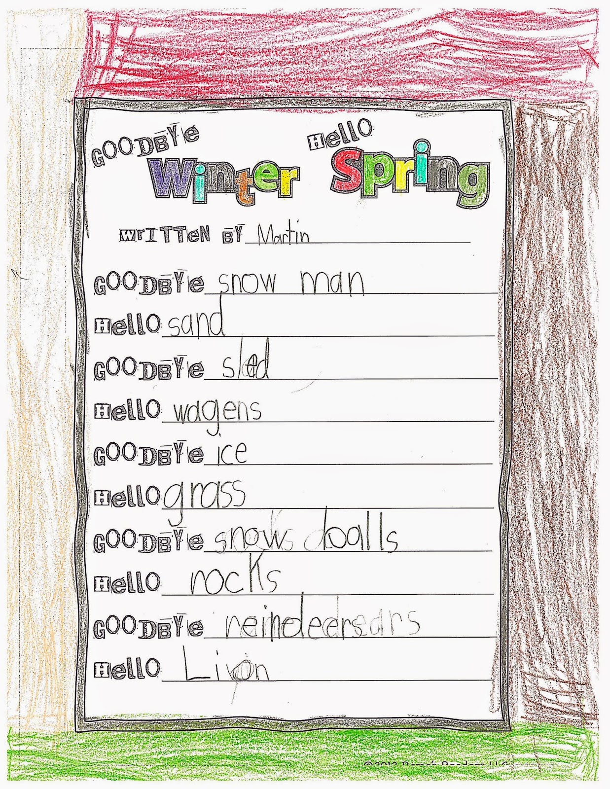 The Passionate Educator: a blog by Mrs. Obach: Goodbye Winter, Hello Spring