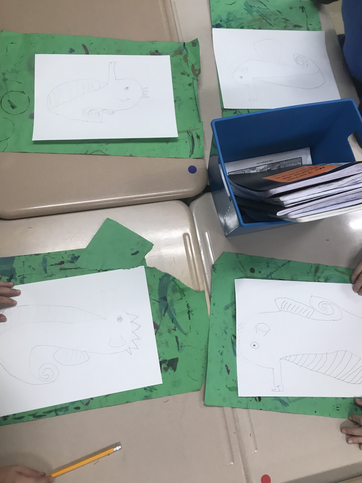 Elements of the Art Room: 1st grade Eric Carle inspired seahorses