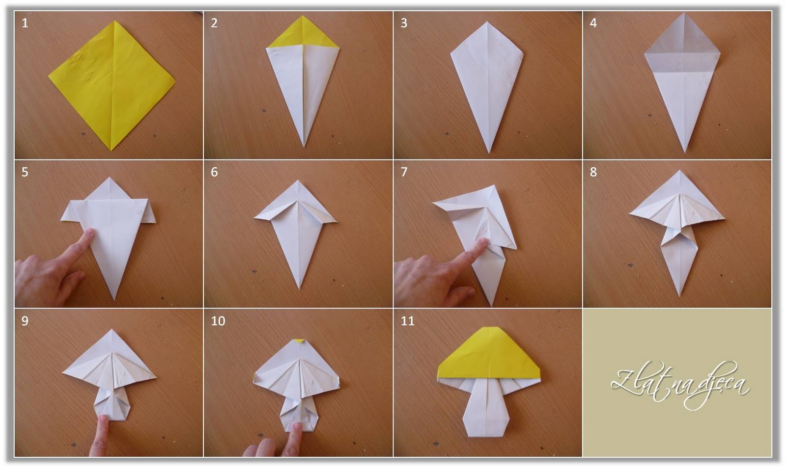 Zlatna djeca: Origami gljiva