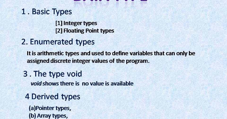 Objective C: Data Types Objective C: Data Types