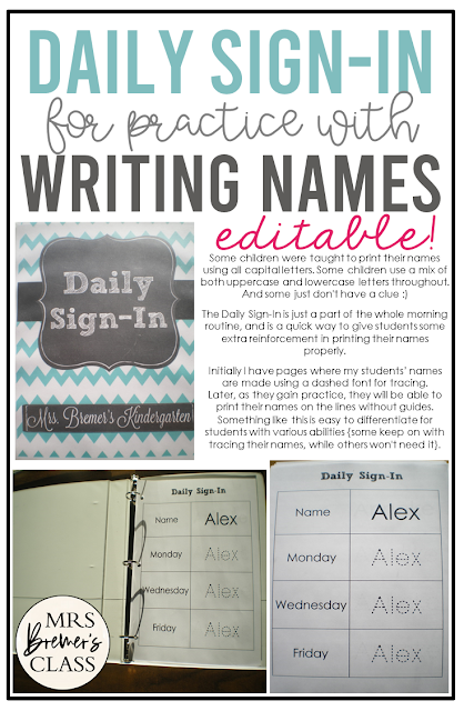 Daily Sign-In | Mrs. Bremer's Class