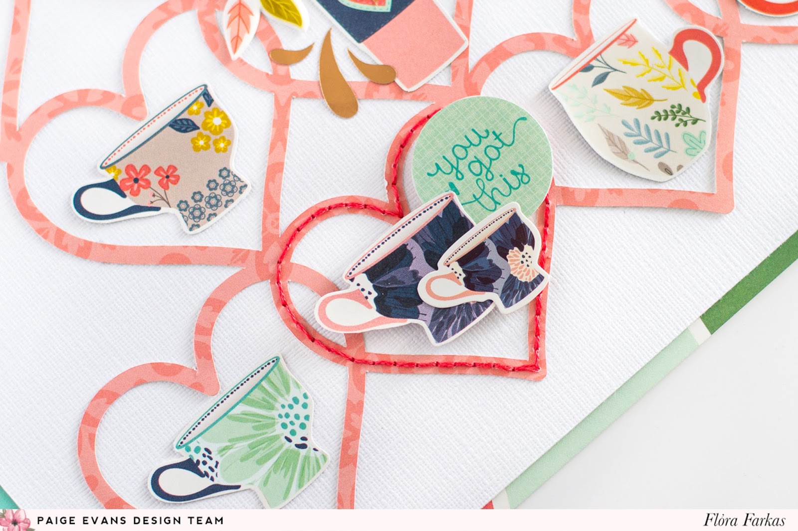 Pink Paislee Turn The Page Cups Layout | Flóra Mónika Farkas