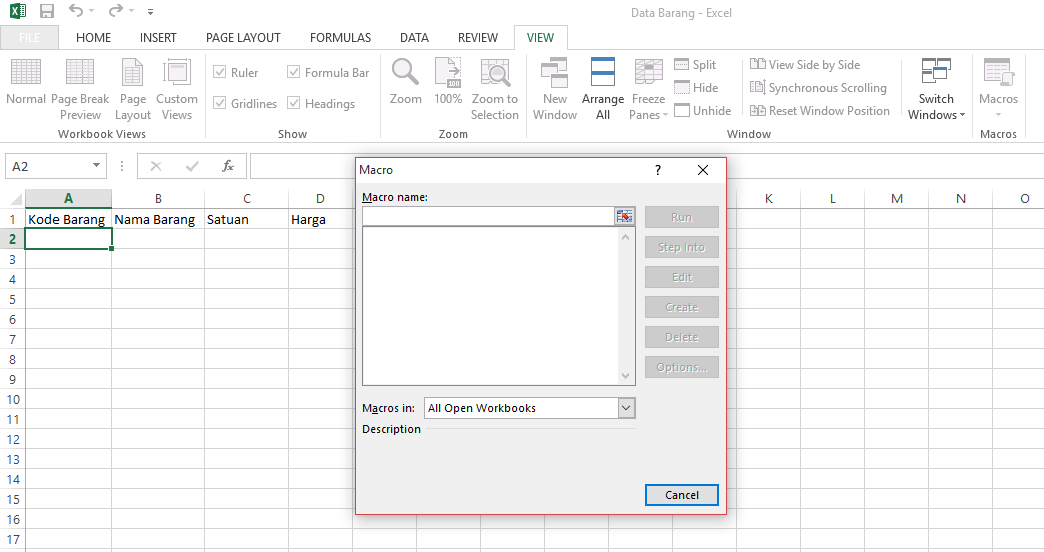 Membuat Form Isian Data Sederhana Pada Ms Excel Novandha Putri