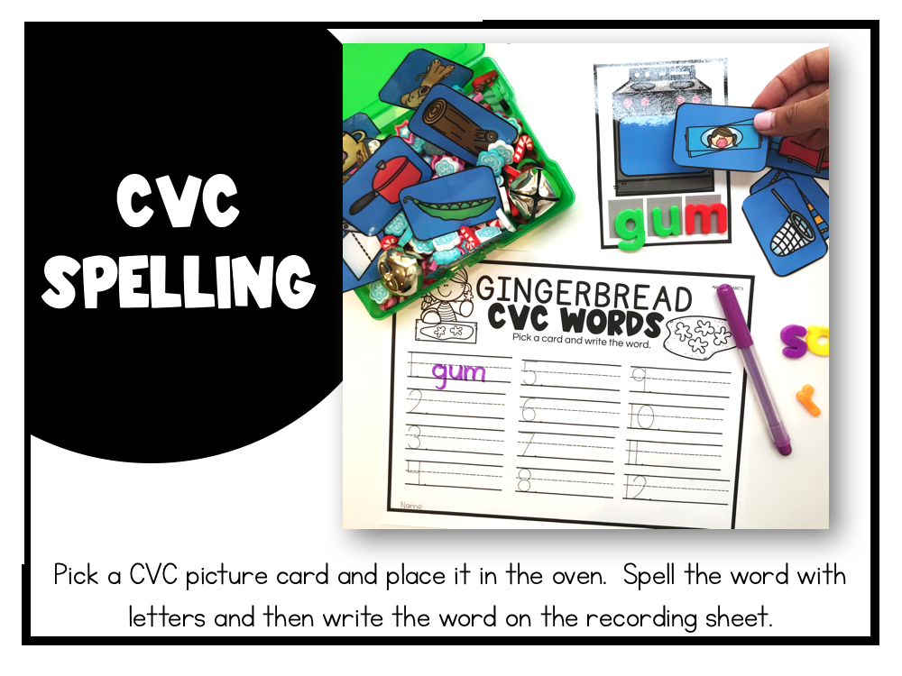 Gingerbread Man Book Buddy - Apples & ABC's