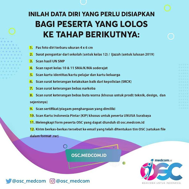 Pengalaman Mengikuti dan Mendapatkan Beasiswa OSC Medcom 2019