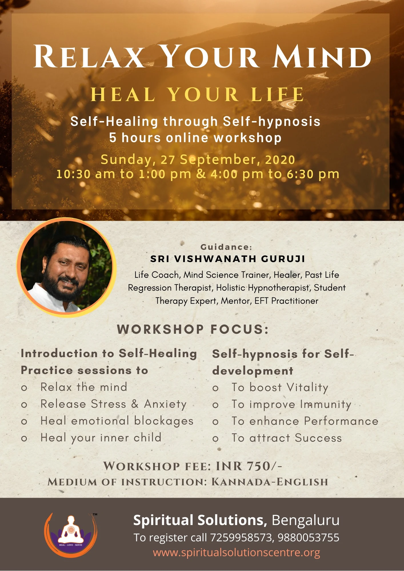 Relax Your Mind - Heal Your Life - Spiritual Solutions Centre