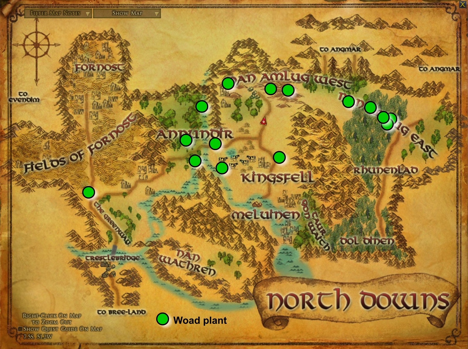 Wonderful Places in LOTRO's Middle Earth: Scholar in Lotro: making dye