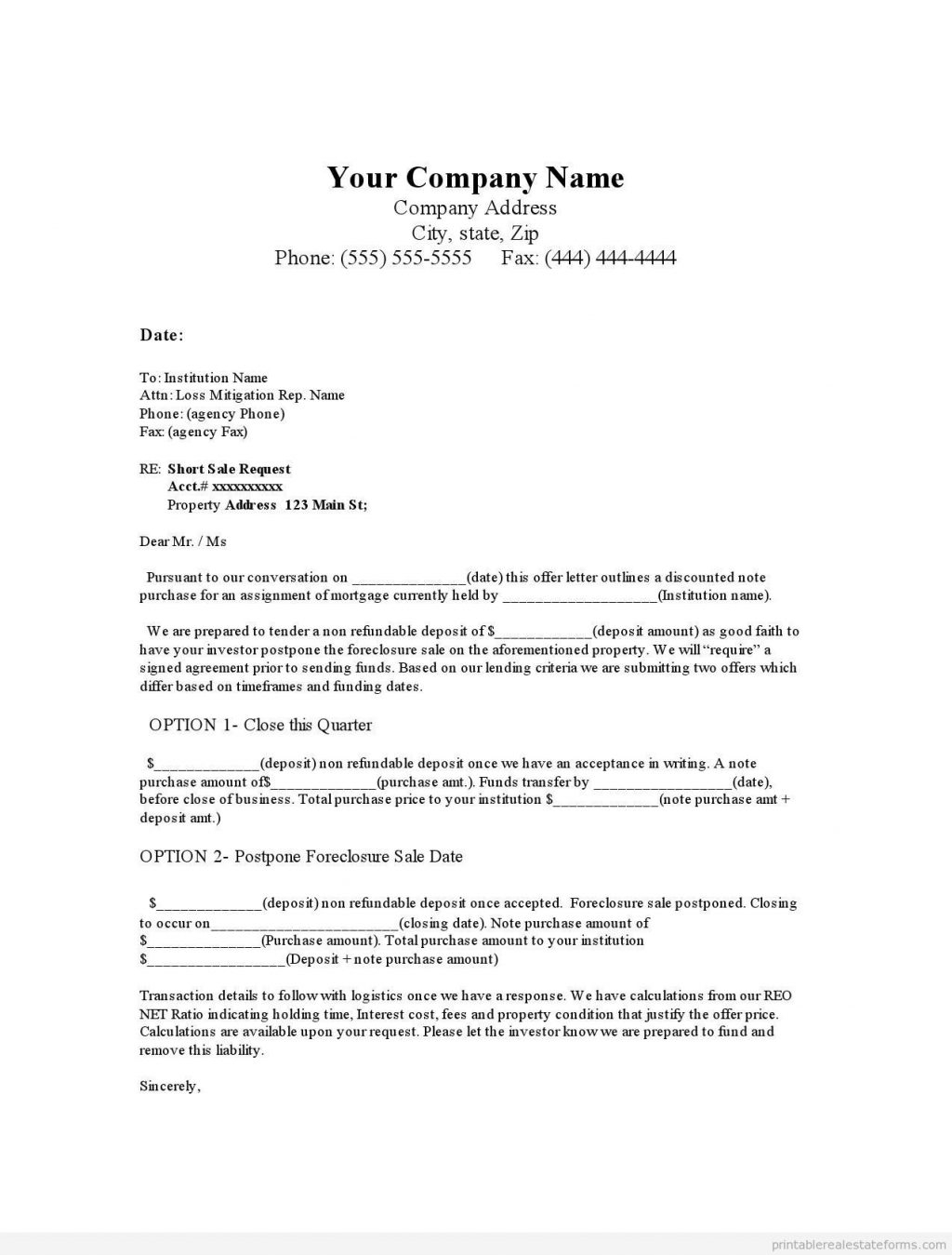 Land Purchase Offer Letter Template ~ Resume Letter