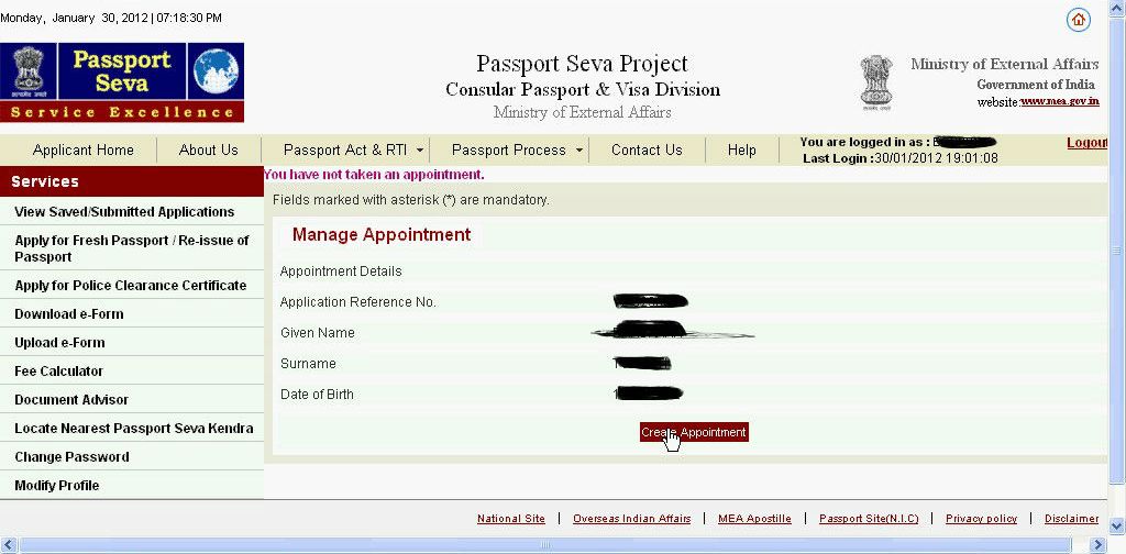 Passport Seva Login Mylogin4com