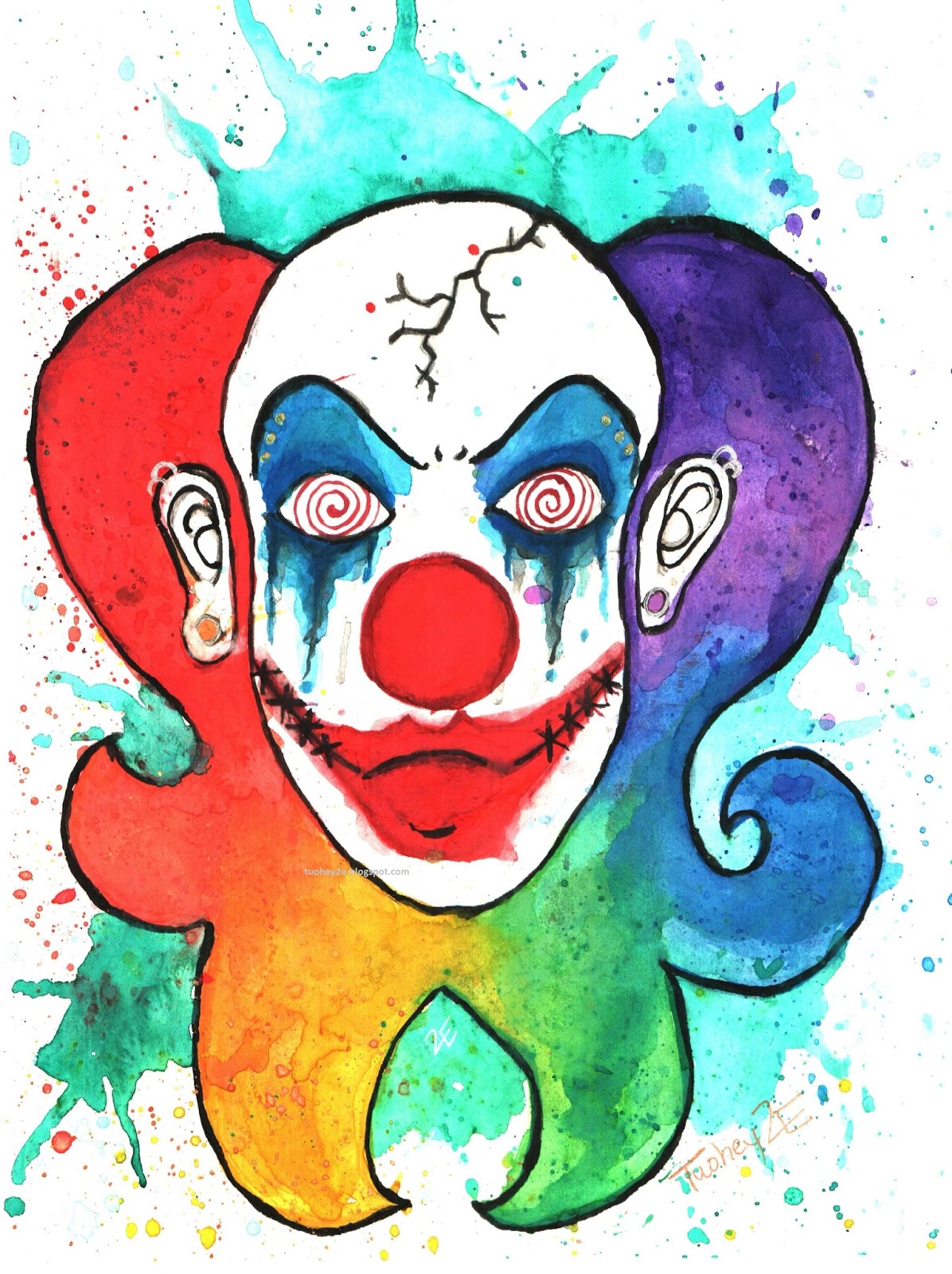 2E's Art Blog: Clown Speed Painting