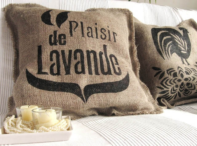 Natural Atelier: Jute pillows Plaisir de Lavande... 100% natural, eco ...