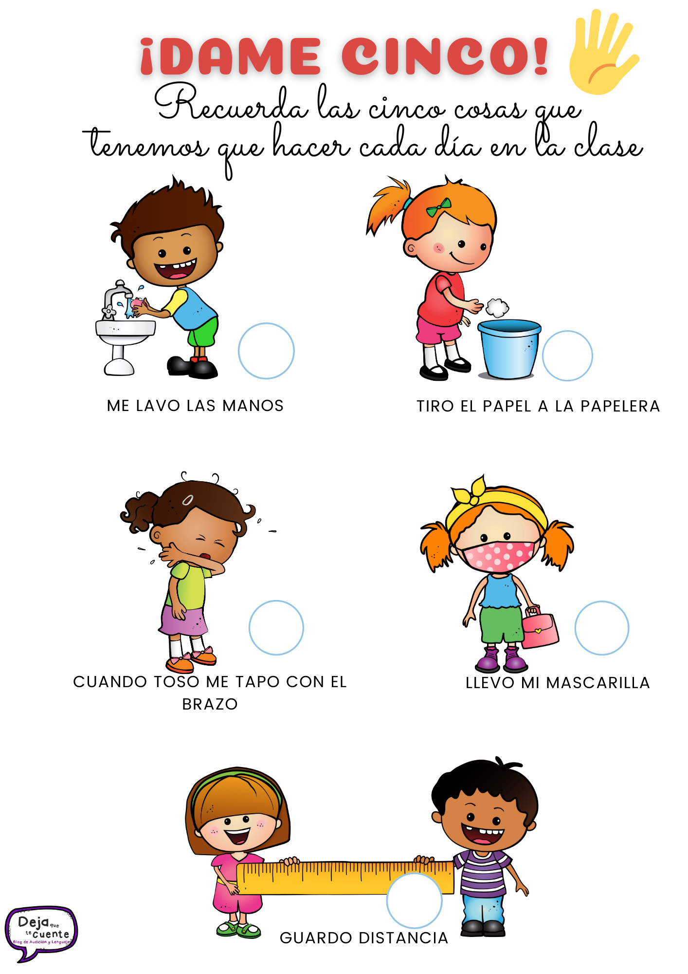 Deja que te cuente...: AMBIENTACIÓN DE AULA: NORMAS DE HIGIENE