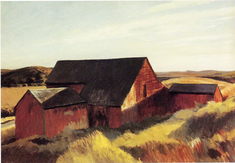 Artwork Replica Cobb`s Barns, South Truro by Edward Hopper (Inspired By ...