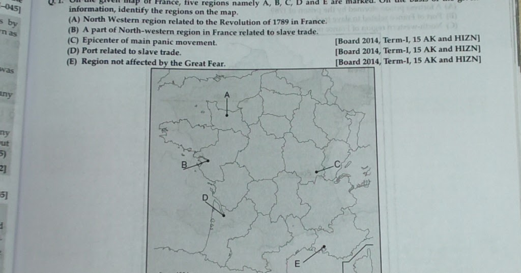 PIS VADODARA - STD 9: Map of French Revolution