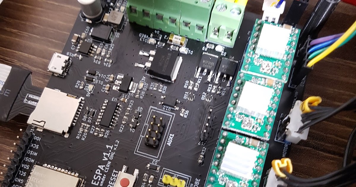 Teck's Treehouse: MRR ESPA basic ESP32-based 3D printer control board