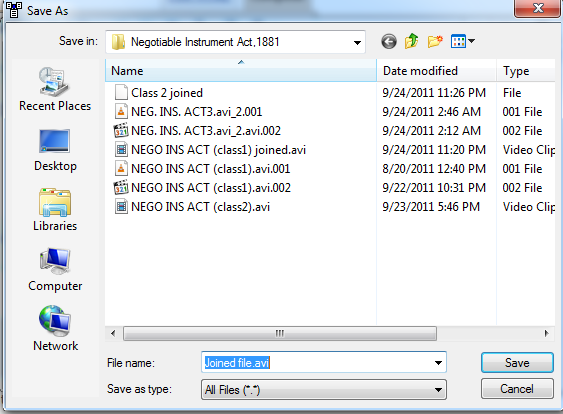 Achint Bhagat: How to join video files with the extension of .001, .002 ...