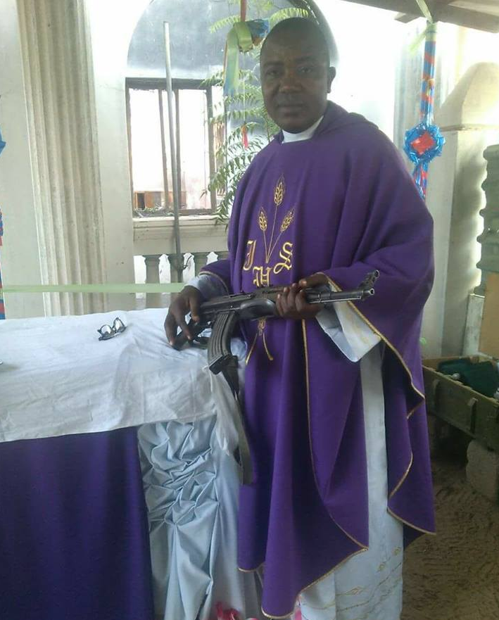 In Picture: Catholic Priest Carries AK47 Gun Inside Church In The Wake ...