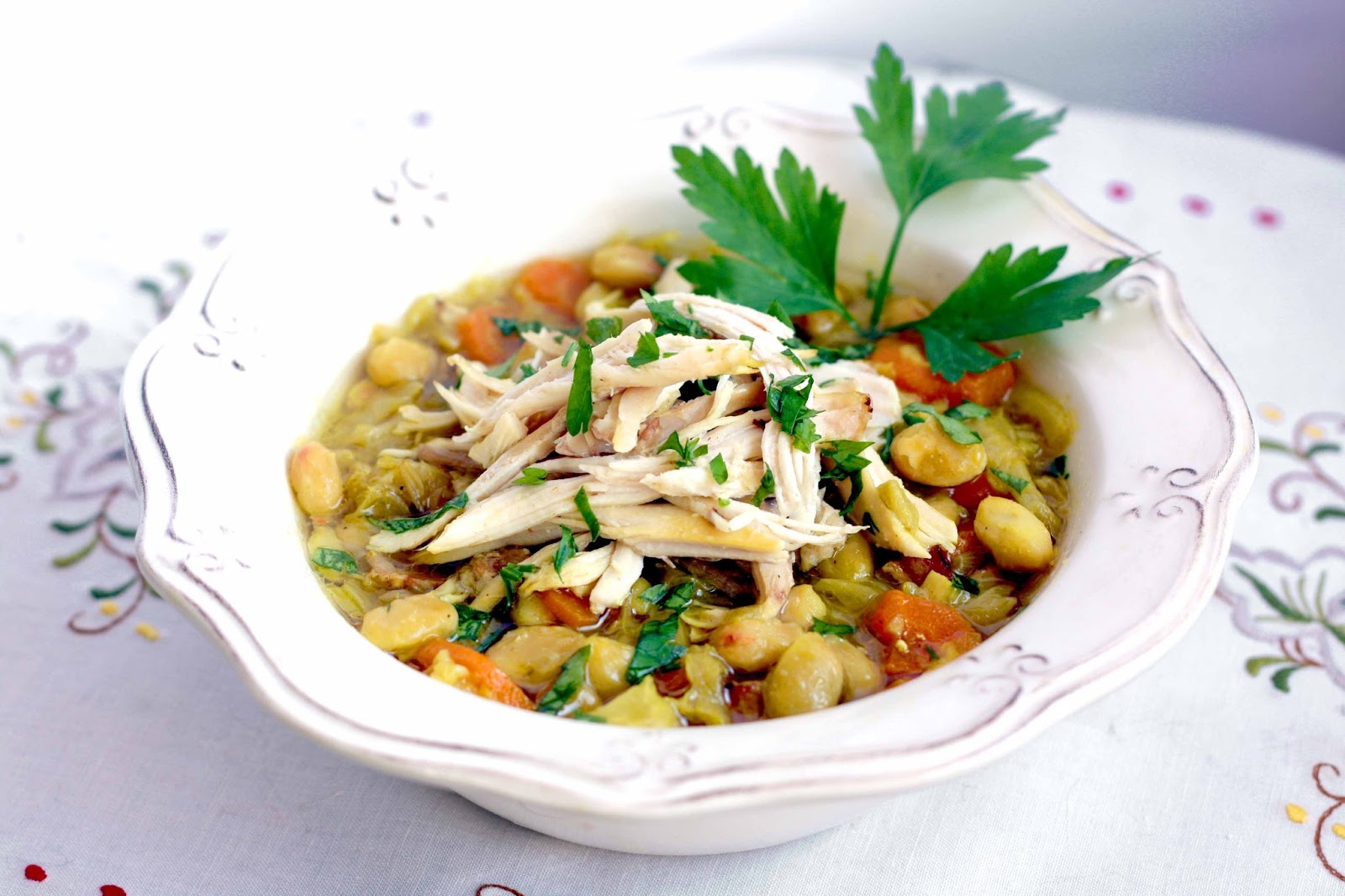 igloo cooking : SOPA DE POLLO Y REPOLLO CON ALUBIAS