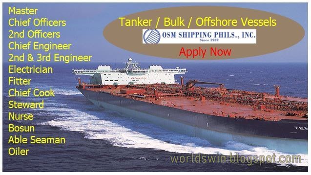 Apply maritime jobs at OSM Shipping company - worldswin - jobs apply ...