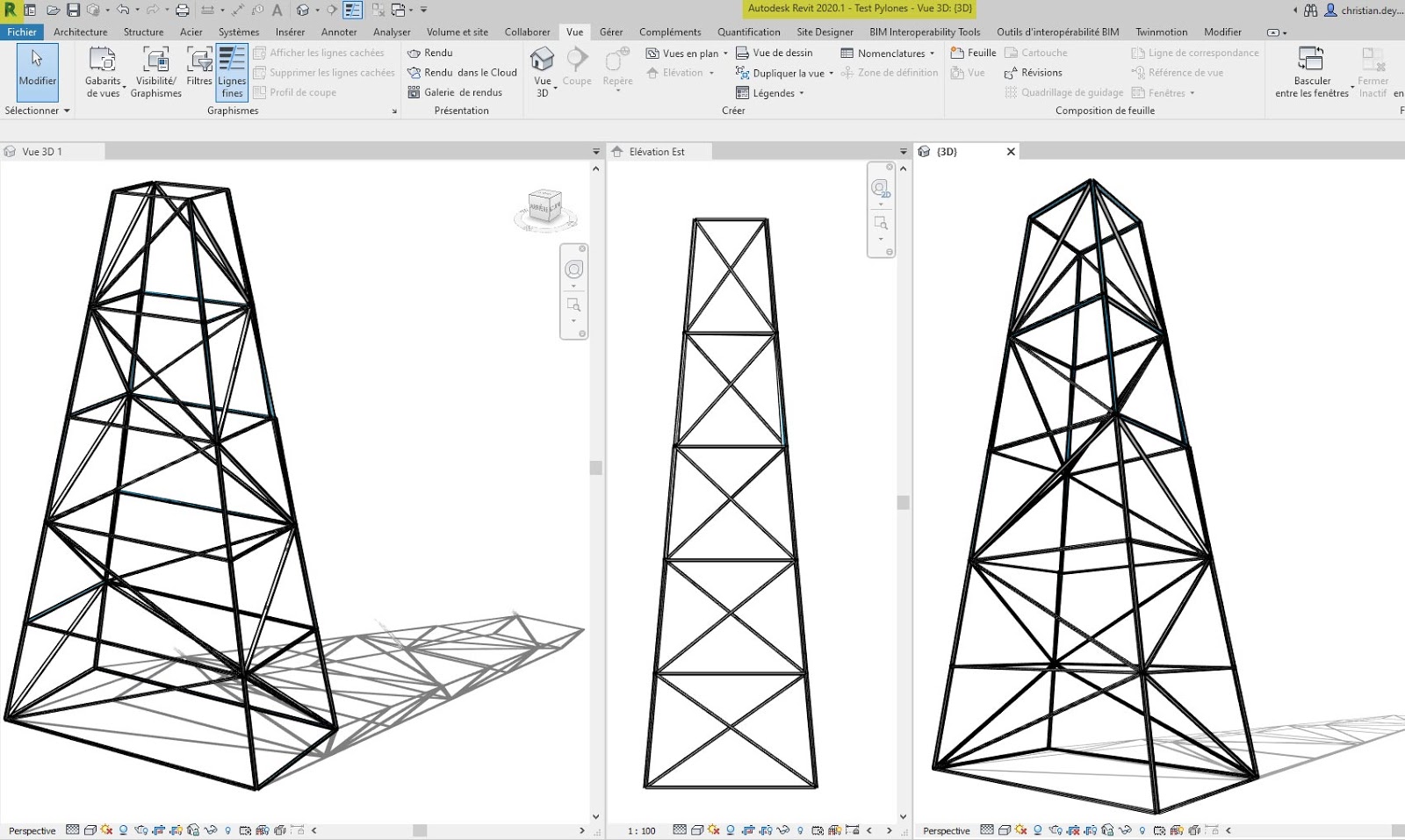 Revit-Mémo: Revit 2020_Pylone_Composants adaptatifs